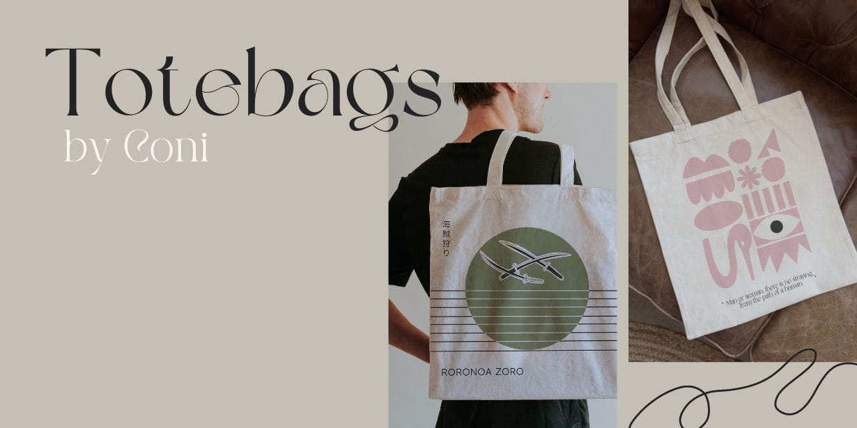 Anime Tote Bags - Minimalist Designs | ILUS by Coni